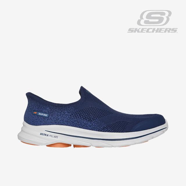 ・SKECHERS｜Slip-Ins Go Walk 8 Pelayo/ スケッチャーズ/スリップインズ ゴー ウォーク ペラヨ/ネイビーｘオレンジ #