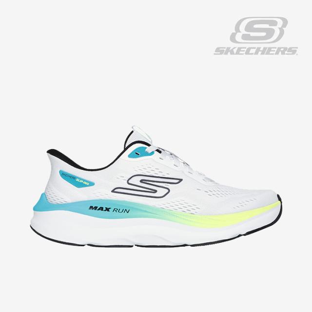 ・SKECHERS｜Slip-Ins Max Cushioning Max Run/ スケッチャーズ/スリップインズ マックス クッショニング マックス ラン/ホワイトｘマルチ #