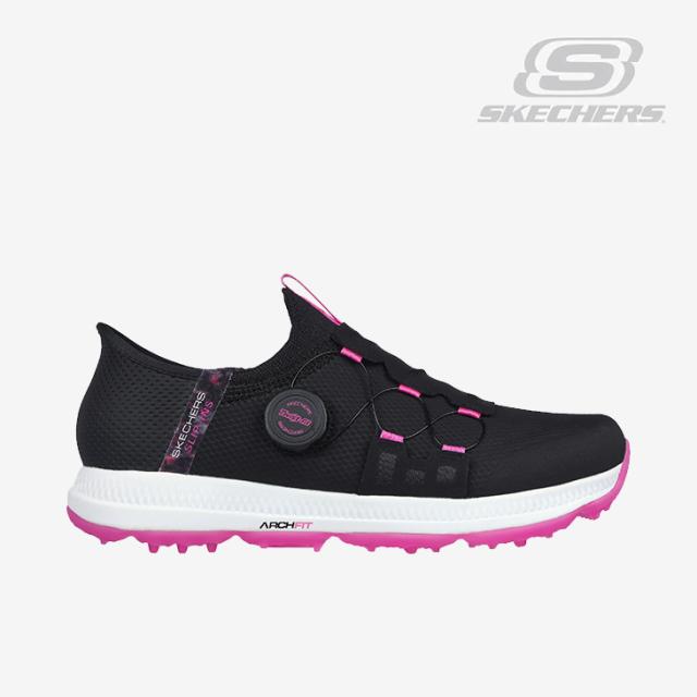 ・SKECHERS｜W Slip-Ins Go Golf Elite 5/ スケッチャーズ/スリップインズ ゴーゴルフ エリート/ブラックｘピンク #