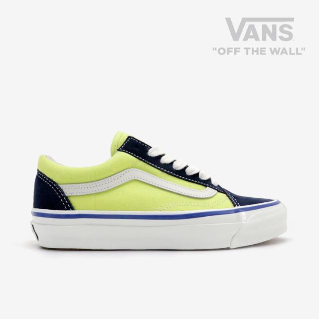 ・VANS Premium｜Old Skool Lx Canvas Suede/ ヴァンズ/オールド スクール ラックス キャンバス スエード/ナインティーズネイビーｘライム #