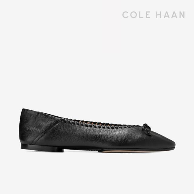 ・COLE HAAN｜W Jaya Travel Ballet Leather Stitch/ コール ハーン/ジャヤ トラベル バレエ レザー ステッチ/ブラック #