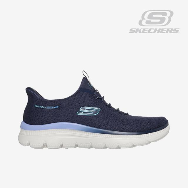 ・SKECHERS｜W Slip-Ins Summits Plus-Shimmering Strid/ スケッチャーズ/スリップインズ サミット プラス シマーリング ストリッド/ネイビー #