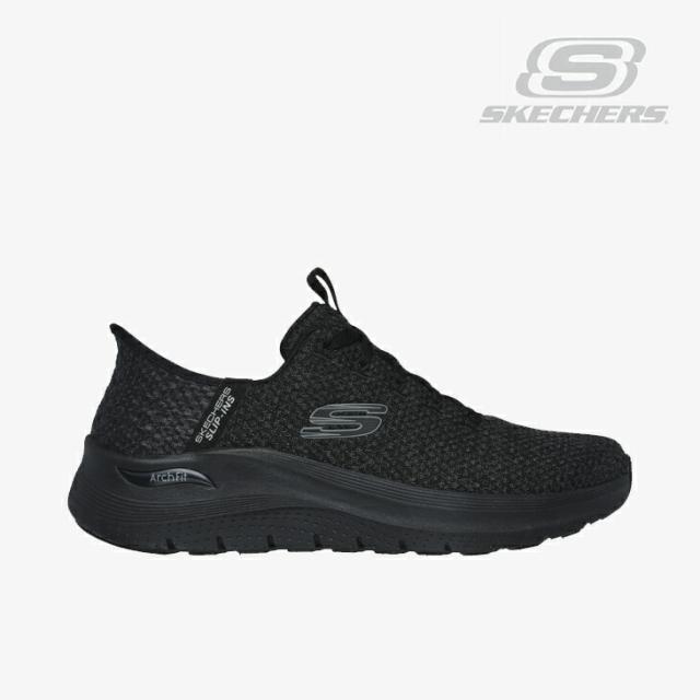 ・SKECHERS｜Slip-Ins Archfit 2.0 Look Ahead Extra Wide Fit/ スケッチャーズ/スリップインズ アーチ フィット ルック アヘッド エクストラワイド フィット/ブラックｘブラック #