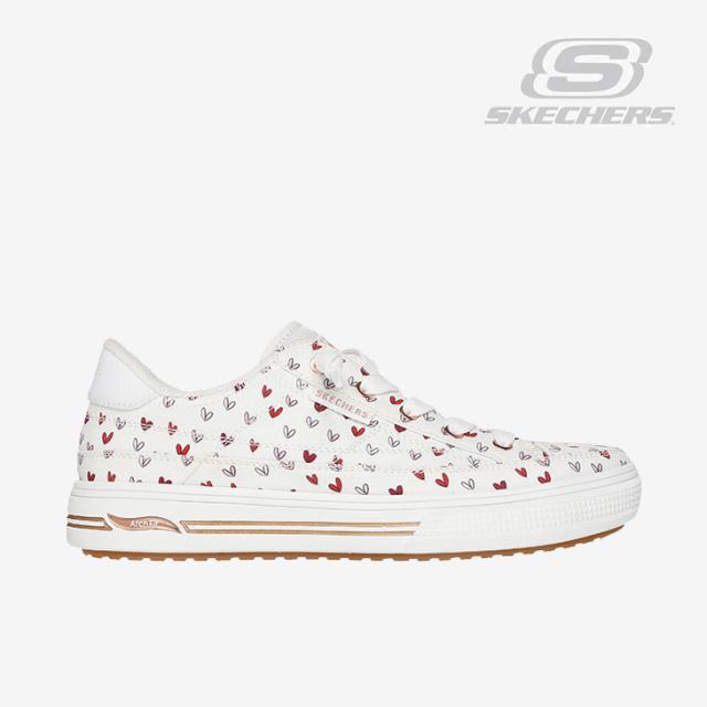 ・SKECHERS｜W ｘJames Goldcrown Arch Fit Arcade Love On Top / スケッチャーズ/ジェームス ゴールドクラウン アーチ フィット アーケード ラブ オントップ/ホワイトｘレッド #
