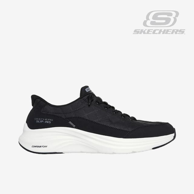 ・SKECHERS｜Slip-Ins Contour Foam Cozy Fit/ スケッチャーズ/スリップインズ コンツアー フォーム コージー フィット/ブラックｘホワイト #