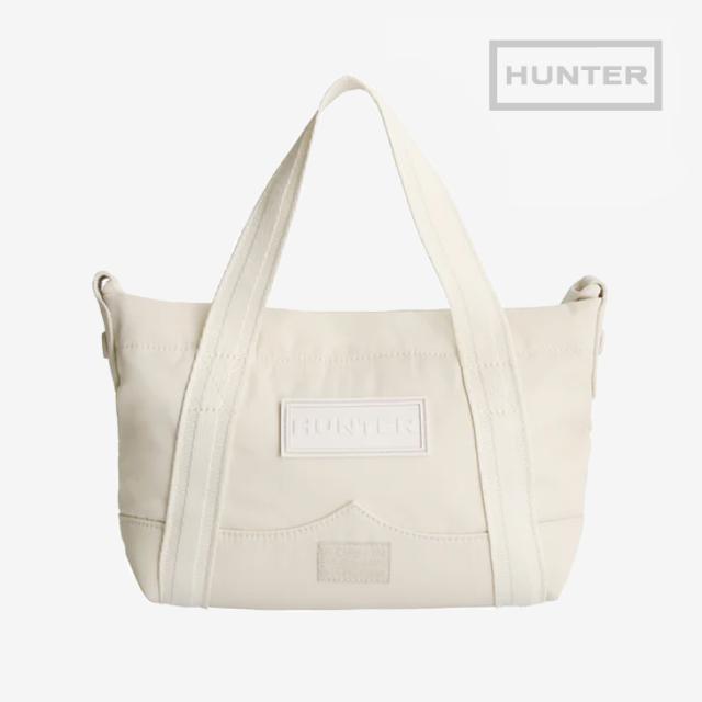 ・HUNTER｜Nylon Mini Topclip Tote Born In Scotland/ ハンター/ナイロン ミニ トップクリップ トート バッグ ボーン イン スコットランド/ソフトサンドｘシェイデッドホワイト #