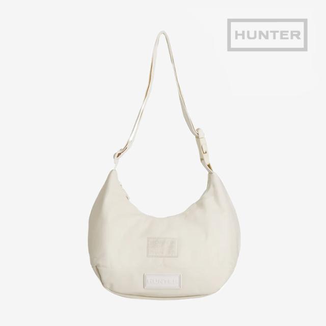 ・HUNTER｜Nylon Midi Hobo Born In Scotland Shoulder/ ハンター/ナイロン ミディ ホーボー ボーン イン スコットランド  ショルダー/ソフトサンドｘシェイデッドホワイト #