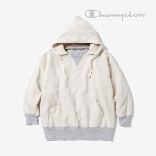 ｀CHAMPION｜True To Archives Reverse Weave Hoodie Double Thickness/ チャンピオン/トゥルー トゥ アーカイブス リバース ウィーブ フーディー ダブル シックネス/シルバーグレー #