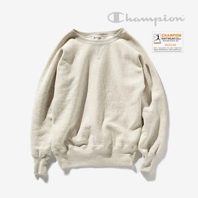 ｀CHAMPION｜True To Archives Reverse Weave 1st Patent Crew Neck Sweat/ チャンピオン/トゥルー トゥ アーカイブス リバース ウィーブ ファースト クルー ネック スウェット/シルバーグレー #