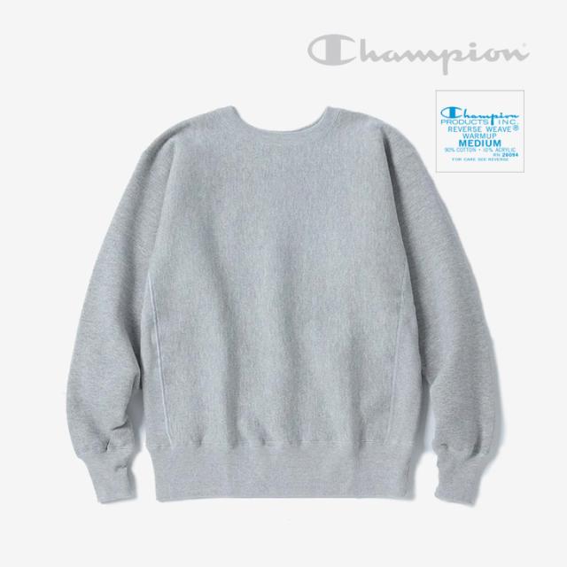 ・CHAMPION｜True to Archives Reverse Weave Crew Neck Sweatshirt/ チャンピオン/トゥルー トゥ アーカイブス リバース ウィーブ クルー ネック スウェットシャツ/シルバーグレー #