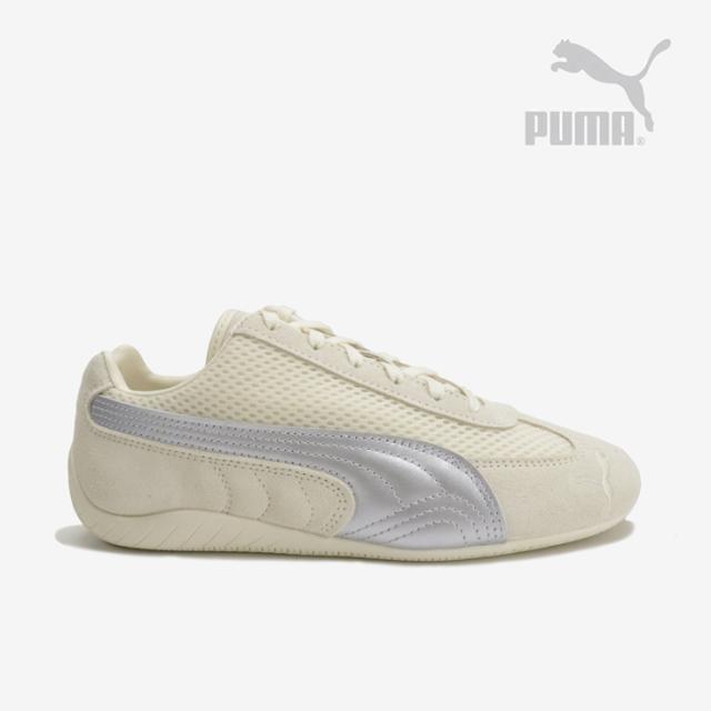 ・PUMA｜Speedcat Premium Mesh Suede/ プーマ/スピードキャット プレミアム メッシュ スエード/アイボリーｘマットシルバー #