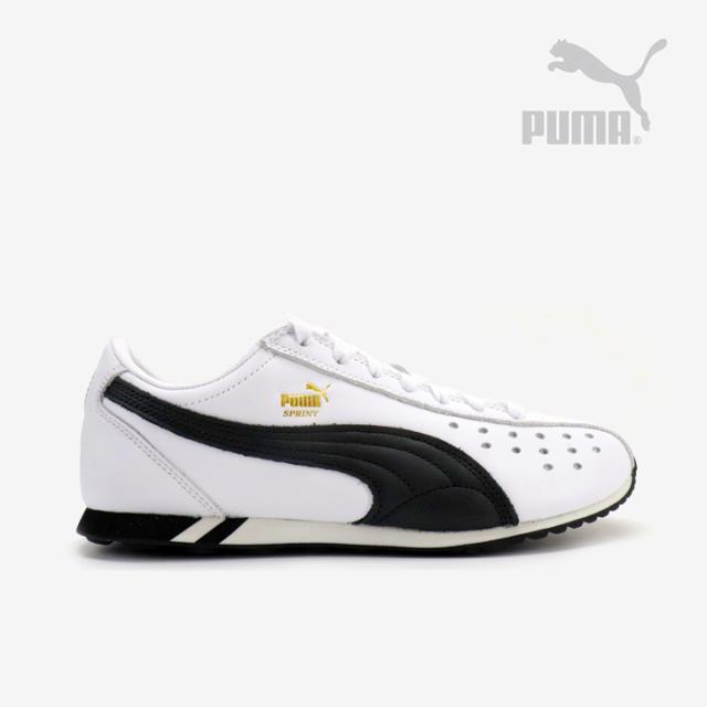 ・PUMA｜Sprint Retro Running Leather/ プーマ/スプリント レトロ ランニング レザー/ホワイトｘブラック #