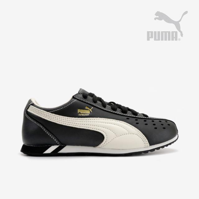 ・PUMA｜Sprint Retro Running Leather/ プーマ/スプリント レトロ ランニング レザー/ブラックｘホワイト #