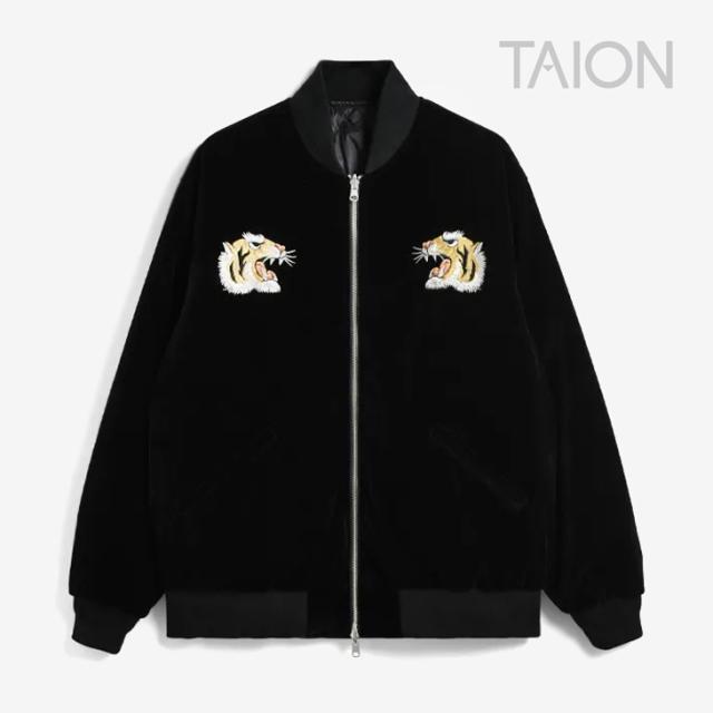・TAION｜Japan Special Reversible Sukajan Down Jacket/ タイオン/ジャパン スペシャル リバーシブル スカジャン ダウン ジャケット/ブラックブラック #