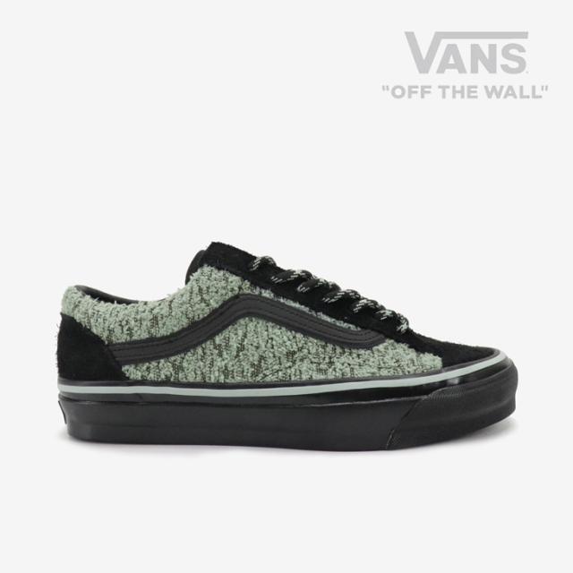・VANS Premium｜Old Skool Lx Reissue 36 Jacquard Knit/ ヴァンズ/プレミアム オールドスクール ラックス リイシュー ジャカード ニット/ブラックｘグレーオリーブ #