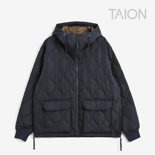 ・TAION｜W Military W-Zip Down Parka Onion Quilting/ タイオン/ミリタリー Wジップ ダウン パーカー オニオン キルティング/ダークネイビー #