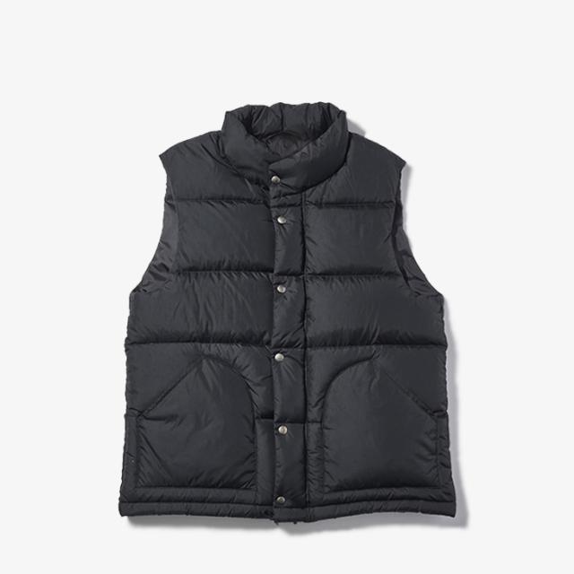 ・SIERRA DESIGN｜Zip Down Vest Classic Nylon Taffeta/ シエラ デザイン/ジップ ダウン ベスト クラシック ナイロン タフタ/ブラック #