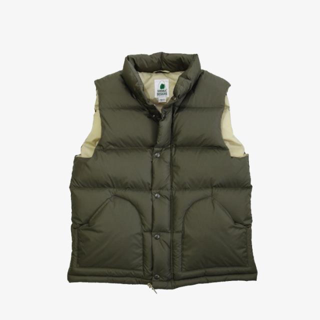 ・SIERRA DESIGN｜Zip Down Vest Classic Nylon Taffeta/ シエラ デザイン/ジップ ダウン ベスト クラシック ナイロン タフタ/オリーブ #