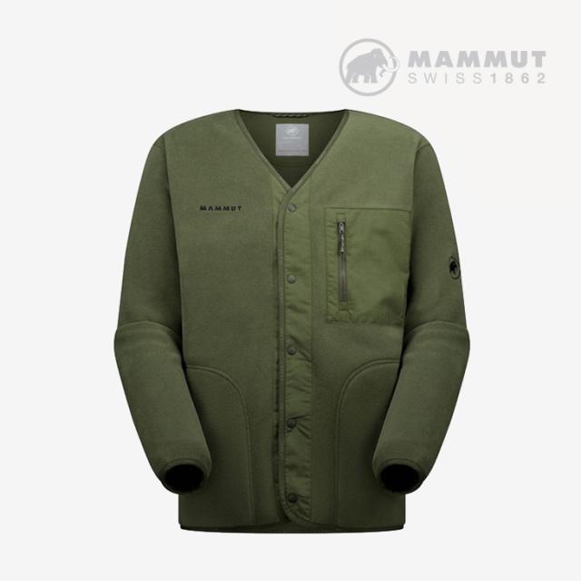 ・MAMMUT｜Moon Stone Hybrid Mid Layer Cardigan AF Polartec Fleece/ マムート/ムーンストーン ハイブリッド ミッドレイヤー カーディガン アジアン ポーラテックフリース/ダークマーシュ #