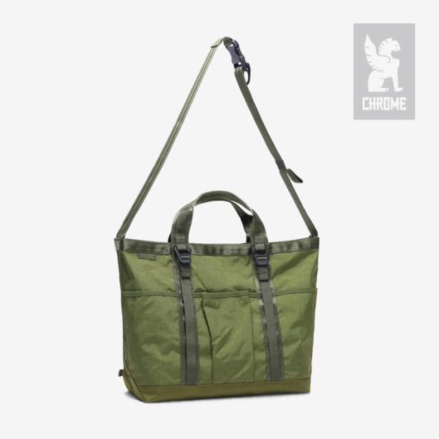 ・CHROME｜Grocery Tote MSNGR 15L/ クローム/グローサリー トート メッセンジャー バッグ 15L/モスグリーン #