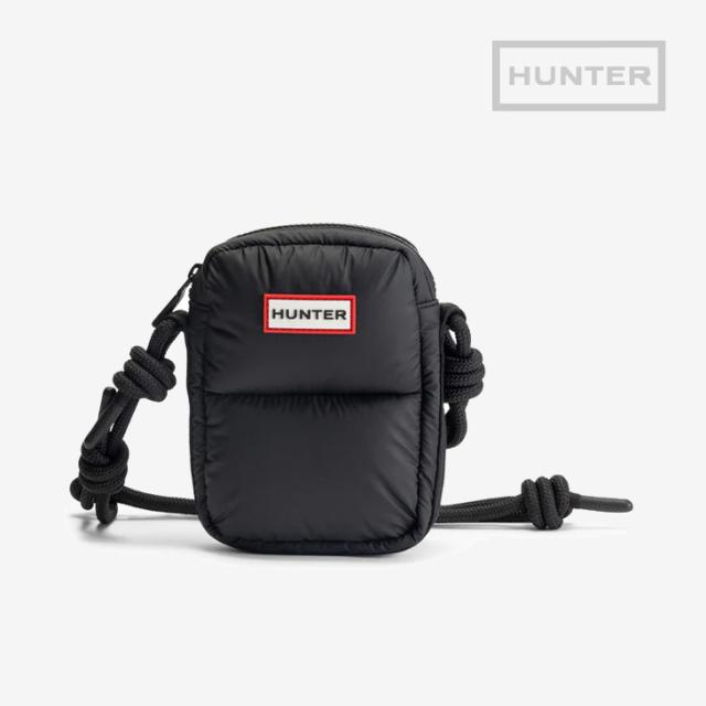・HUNTER｜W Intrepid Extra Puffed Phone Pouch/ ハンター/イントレピッド エクストラ パフド スマホ ポーチ/ブラック #