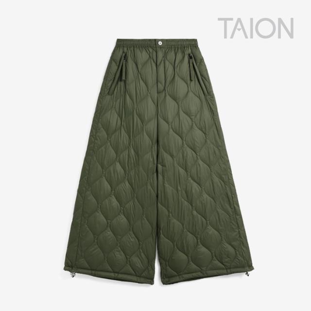 ・TAION｜W Military Split Down Skirt Soft Shell/ タイオン/ミリタリー スプリット ダウンスカート ソフト シェル/オリーブ #
