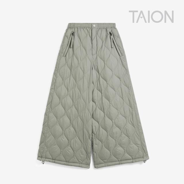・TAION｜W Military Split Down Skirt Soft Shell/ タイオン/ミリタリー スプリット ダウンスカート ソフト シェル/ダークセージグリーン #