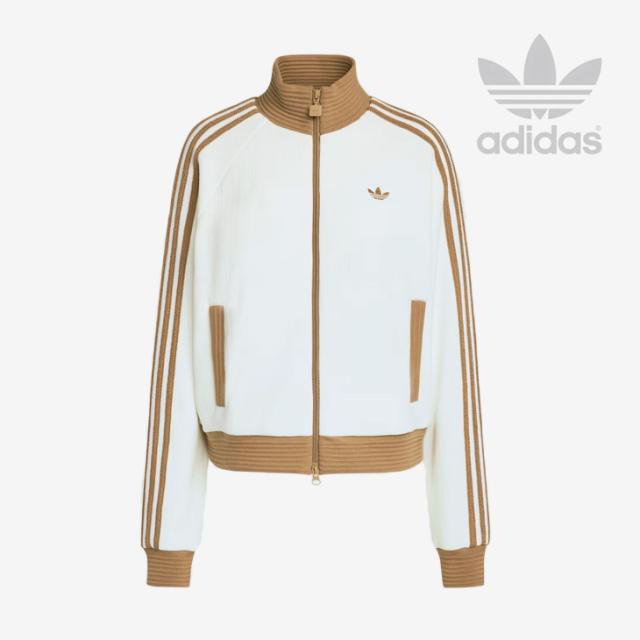 ・ADIDAS Originals｜W Velour Knit Track Top W-Zip/ アディダス/ベロア ニット トラック トップ ダブルジップ/オフホワイト #