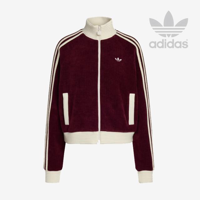 ・ADIDAS Originals｜W Velour Knit Track Top W-Zip/ アディダス/ベロア ニット トラック トップ ダブルジップ/マルーン #