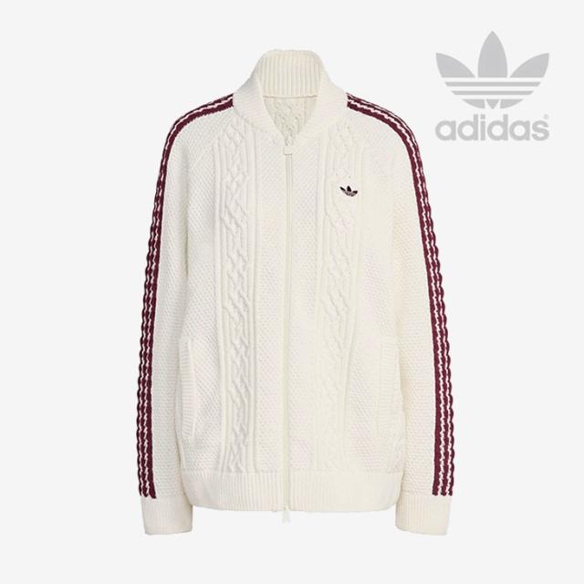 ・ADIDAS Originals｜W Archive Cut Line Knit Track Top Stripe/ アディダス/アーカイブ カット ライン ニット トラック トップ ストライプ/オフホワイト #