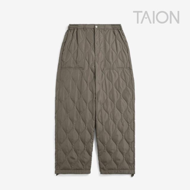 ・TAION｜Military Wide Down Pants Ripstop/ タイオン/ミリタリー ワイド ダウン パンツ/ダークカーキ #