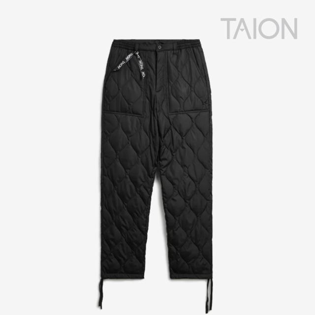 ・TAION｜Military Down Pants Straight Ripstop/ タイオン/ミリタリー ダウン パンツ ストレート リップストップ/ブラック #