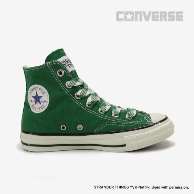 ・CONVERSE｜ｘStranger Things 5 All Star Aged 87 CL Hi/ コンバース/ストレンジャー シングス 5 オール スター エイジド 87 キャラクターラベル ハイ キャンバス/グリーン #