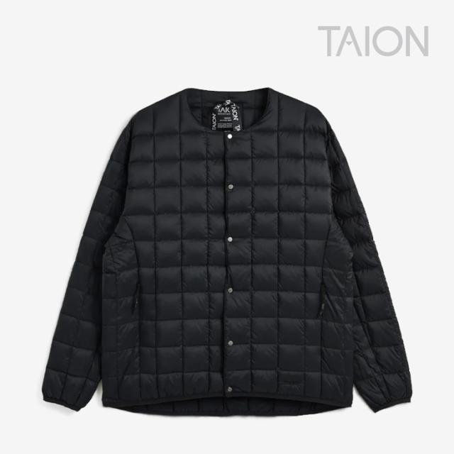 ・TAION｜900FP+Mountain Active Crew Neck Inner Light Down Jacket/ タイオン/ハイスペック マウンテン アクティブ クルー ネック インナー ライト ダウン ジャケット/ブラック #