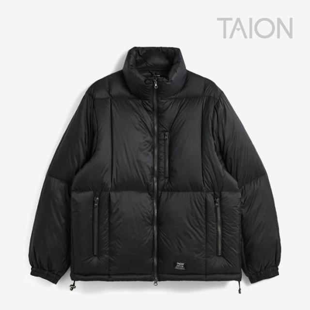 ・TAION｜Work W Zip Volume Down Jacket Cordura/ タイオン/ワーク ダブル ジップ ボリューム ダウン ジャケット コーヂュラ/ブラック #
