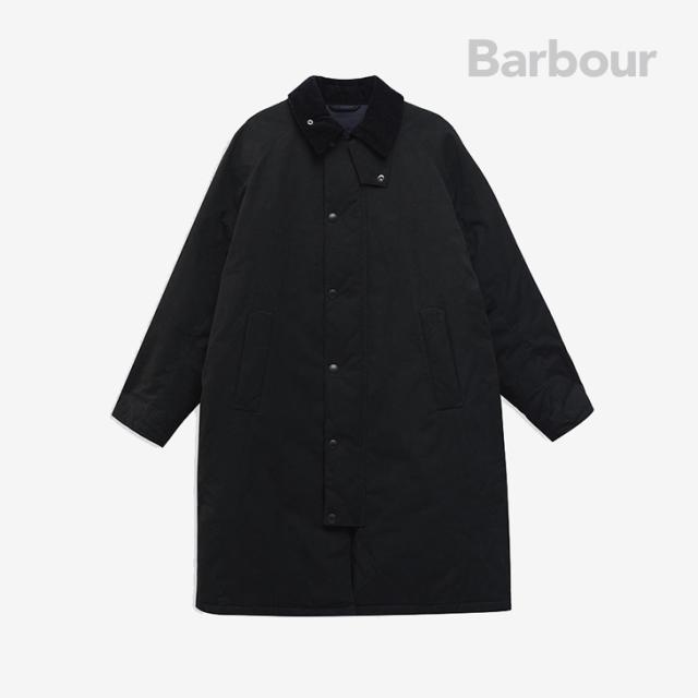 ・BARBOUR｜Exmoor Coat Long Insulating Padded Oversized/ バブアー/エクスモア コート ロング インサレート パッデッド オーバーサイズ/ブラック #