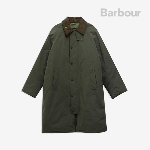 ・BARBOUR｜Exmoor Coat Long Insulating Padded Oversized/ バブアー/エクスモア コート ロング インサレート パッデッド オーバーサイズ/オリーブグリーン #