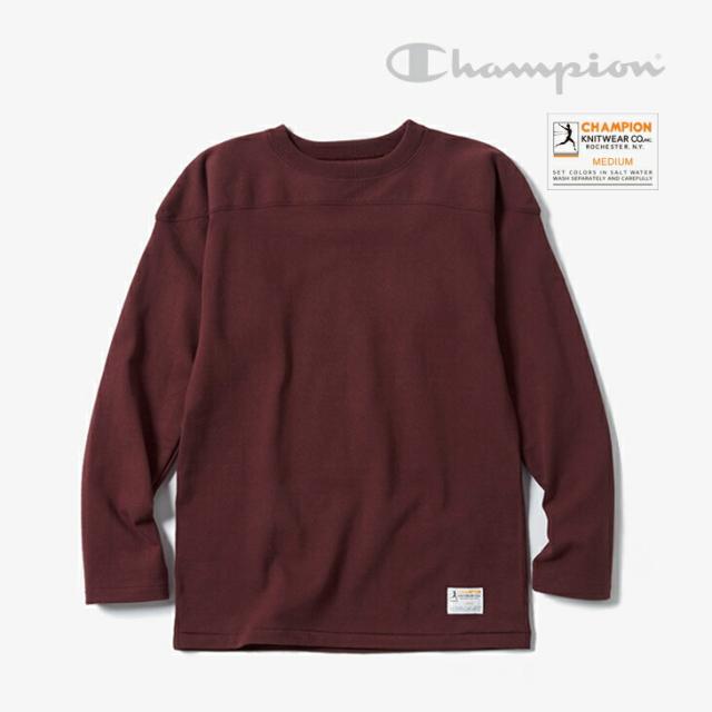 ・CHAMPION｜Practice Football T-Shirt/ チャンピオン/プラクティス フットボール Tシャツ/Maroon #True to Archives デカランナーズ ジョックタグ