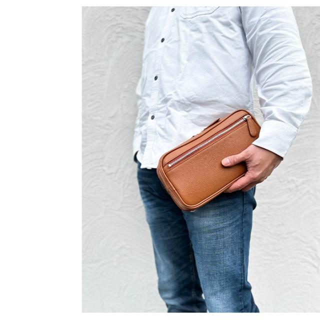 ショルダーバッグ ボディバッグ 牛革 レザー メンズ 4WAY 横 縦 カジュアル サステナブル SDGs HAMILTON -Grandeur- KBN16466