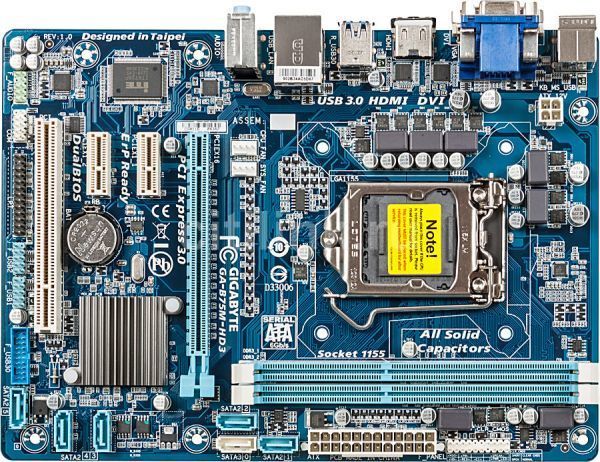 GIGABYTE GA-B75M-HD3 LGA 1155 Intel B75 HDMI SATA 6Gb/s USB 3.0 Micro ATX Intel Motherboard 中古の ...