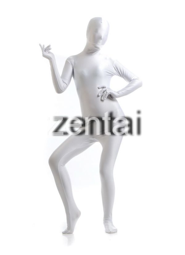 全身タイツ 白 男性女性兼用 Sサイズ ゼンタイ コスプレ ZENTAI