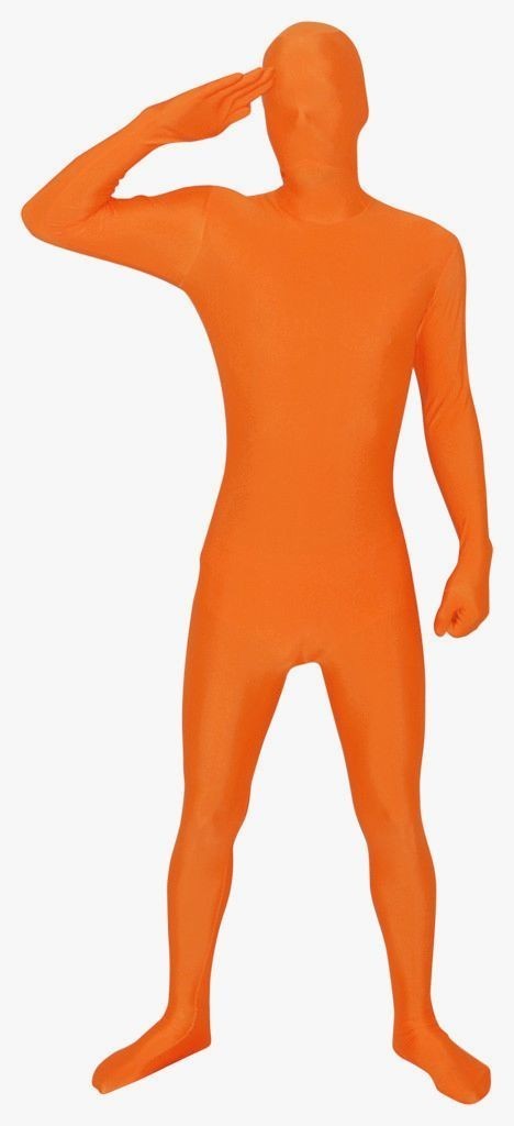 全身タイツ オレンジ 男性女性兼用 XLサイズ ゼンタイ コスプレ ZENTAI