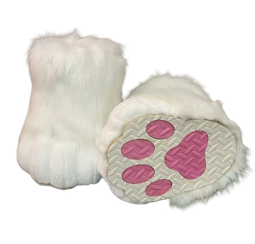 着ぐるみ ケモノ足 白 Mサイズ 22.5~24CM ケモノ脚 ファースーツ ケモノ fursuit ぬいぐるみ コスプレ コスチューム kigurumi