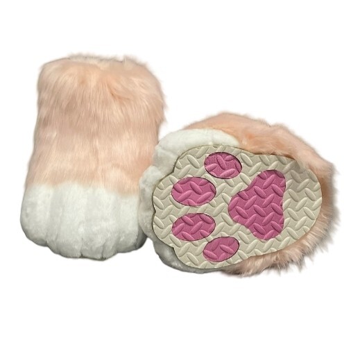 着ぐるみ ケモノ足 杏色 Mサイズ 22.5~24CM ケモノ脚 ファースーツ ケモノ fursuit ぬいぐるみ コスプレ コスチューム kigurumi