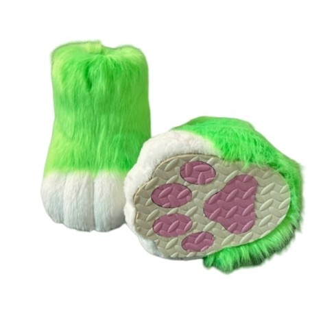 着ぐるみ ケモノ足 緑 Mサイズ 22.5~24CM ケモノ脚 ファースーツ ケモノ fursuit ぬいぐるみ コスプレ コスチューム kigurumi