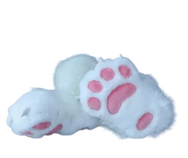 着ぐるみ ケモノ足 靴下 白 フリーサイズ 21.5ー28CM ケモノ脚 ファースーツ fursuit ぬいぐるみ コスプレ コスチューム kigurumi