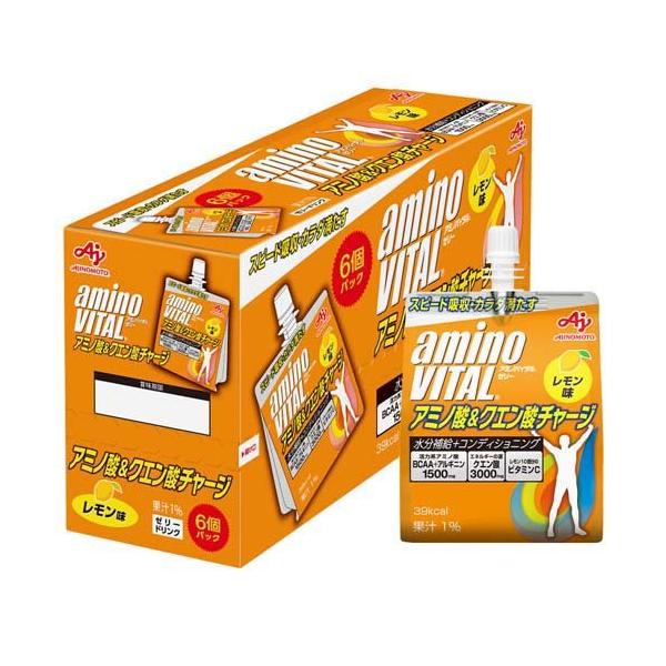 味の素 アミノバイタル ゼリー ドリンク アミノ酸&クエン酸チャージ 180g×6個入り アミノ酸 クエン酸 BCAA ビタミンC 栄養補給の ...