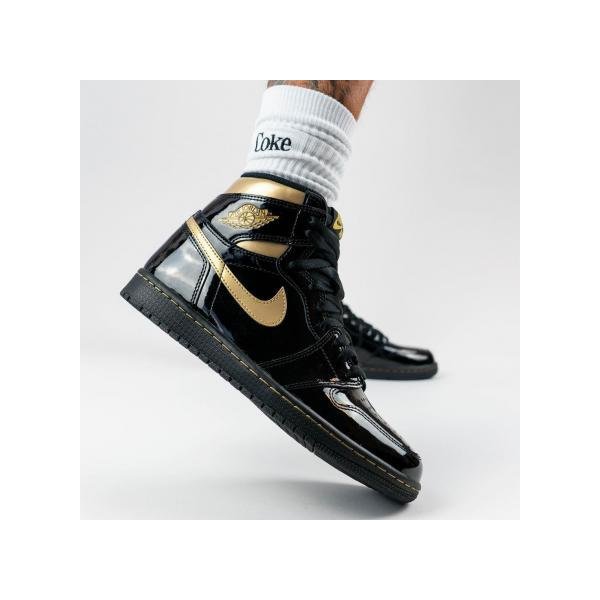 エアジョーダン1 ハイ OG ブラック メタリックゴールド NIKE AIR JORDAN1 HIGH OG BLACK LLIC GOLD 正規品 全国送料無料