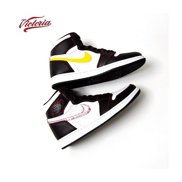 エアジョーダン1 ハイ OG デファイアント ブラック イエロー ジムレッド NIKE AIR JORDAN1 DEFIANT  正規品 送料込み