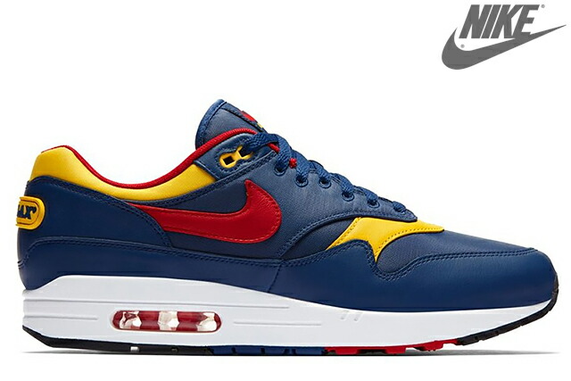NIKE AIR MAX 1 PREMIUM 「 BEACH」 875844-403 NAVY/GYM RED-VIVID SULFUR ナイキ エア マックス 1 プレミアム スノービーチ ネイビー ジムレッド メンズ スニーカー 海外限定 日本未発売 ssnk